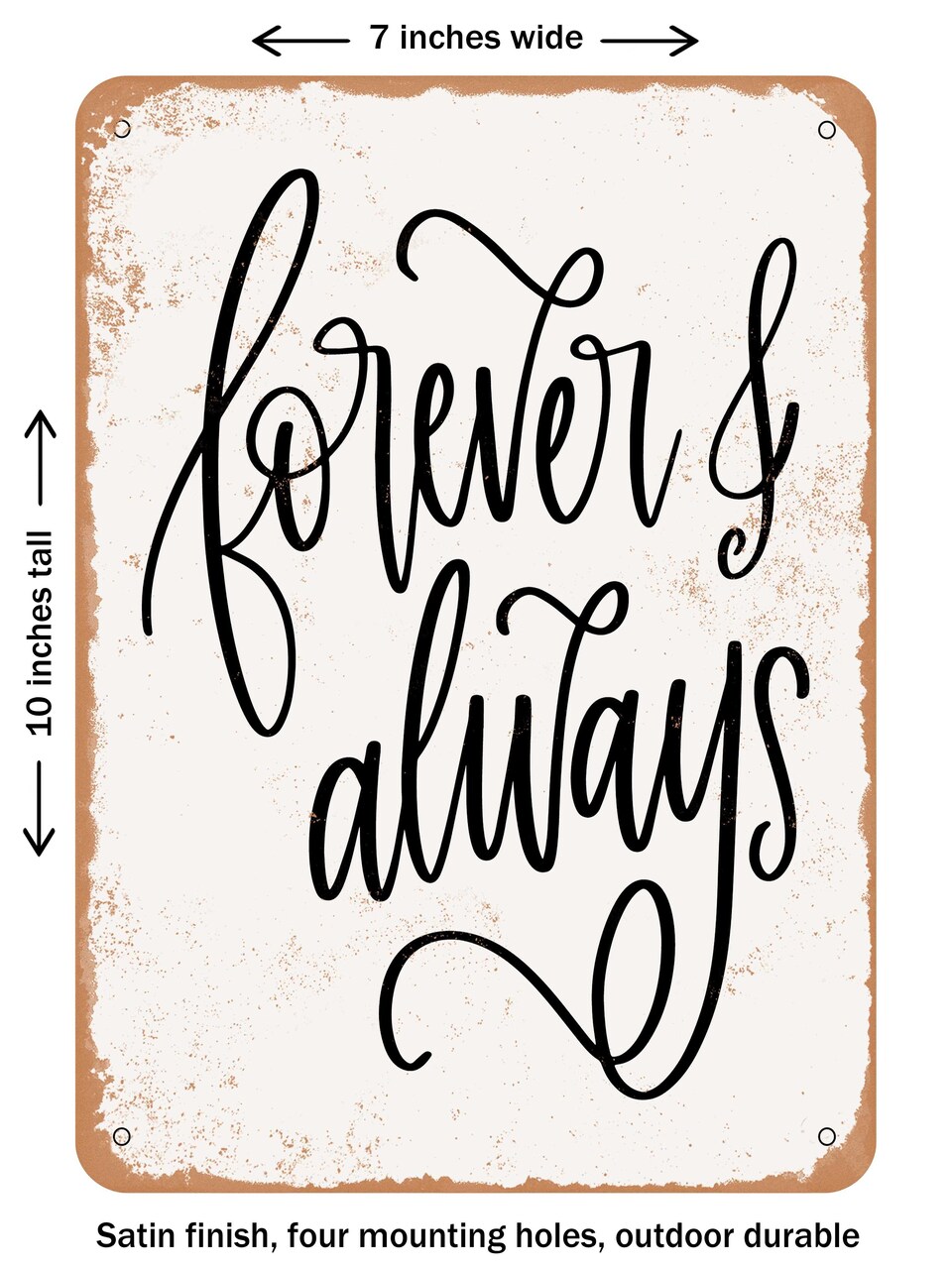 DECORATIVE METAL SIGN - Forever and Always - Vintage Rusty Look | Michaels DECORATIVE METAL SIGN - Forever and Always - Vintage Rusty Look | Michaels